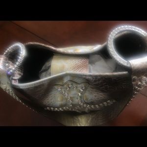 Raviani | Bags | New Raviani Croc Purse With Studded Cross Handle ...